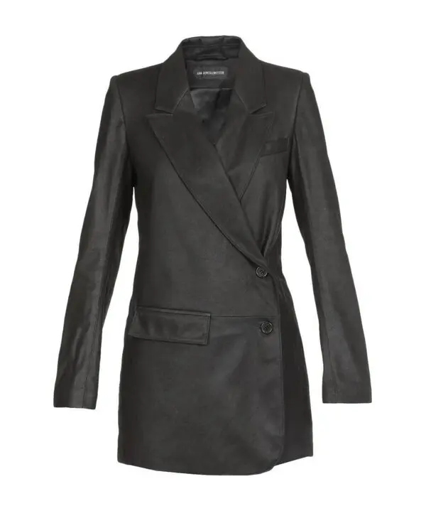 ANN DEMEULEMEESTER Oversized Leather Blazer