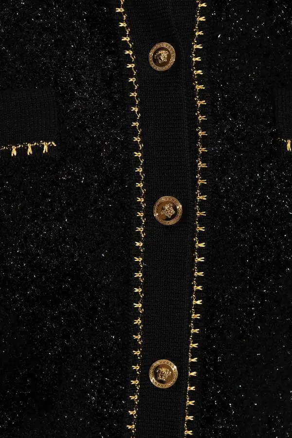 Versace Textured Buttoned Cardigan