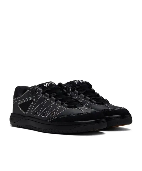 Kenzo Leather Sneakers With Logo Detailing