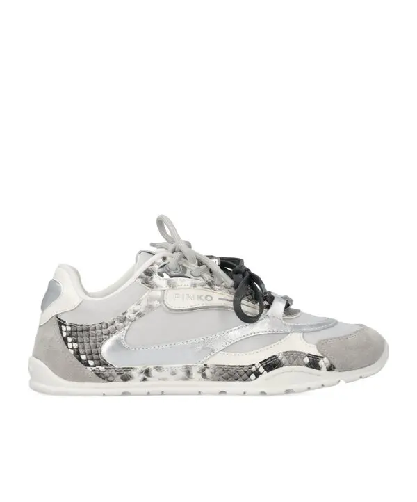 Pinko Yulia 01 Logo Tab Sneakers - White