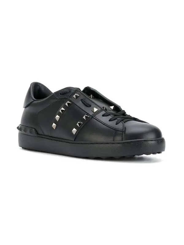 Valentino Garavani Rockstud Untitled Lace-up Sneakers - Black