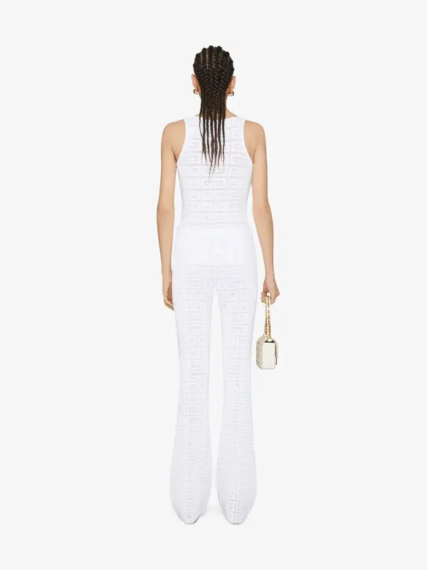 Givenchy Monogrammed Elastic Waistband Flare Trousers