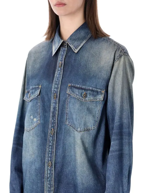 GOLDEN GOOSE Long Sleeved Denim Shirt
