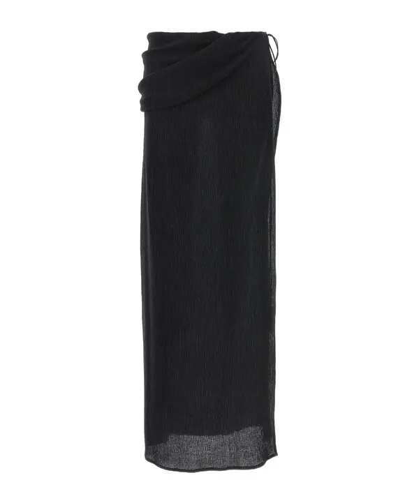 Magda Butrym Asymmetrical Maxi Skirt With Pearl Embellishments