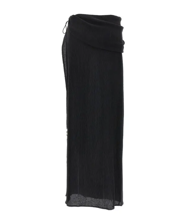 Magda Butrym Asymmetrical Maxi Skirt With Pearl Embellishments