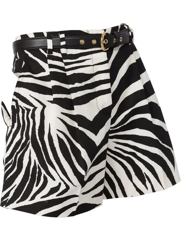 Max Mara Mstnovella Graphic Print Shorts - Black
