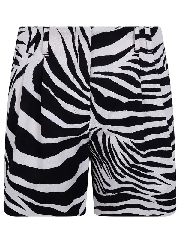 Max Mara Mstnovella Graphic Print Shorts - Black
