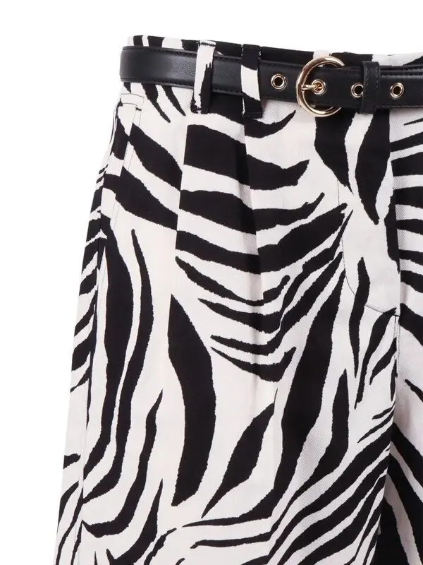 Max Mara Mstnovella Graphic Print Shorts - Black