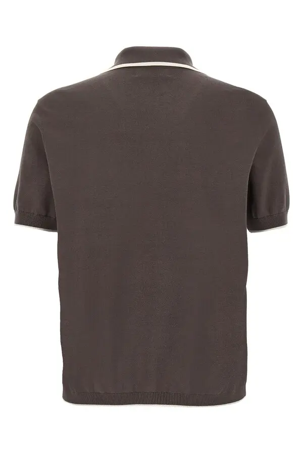 Brunello Cucinelli Short-sleeved Knitted Polo Shirt