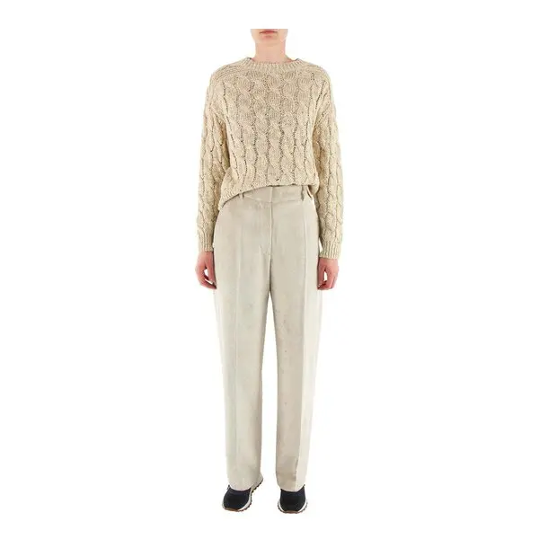 Brunello Cucinelli Corduroy Mid-rise Wide-leg Trousers - Nude