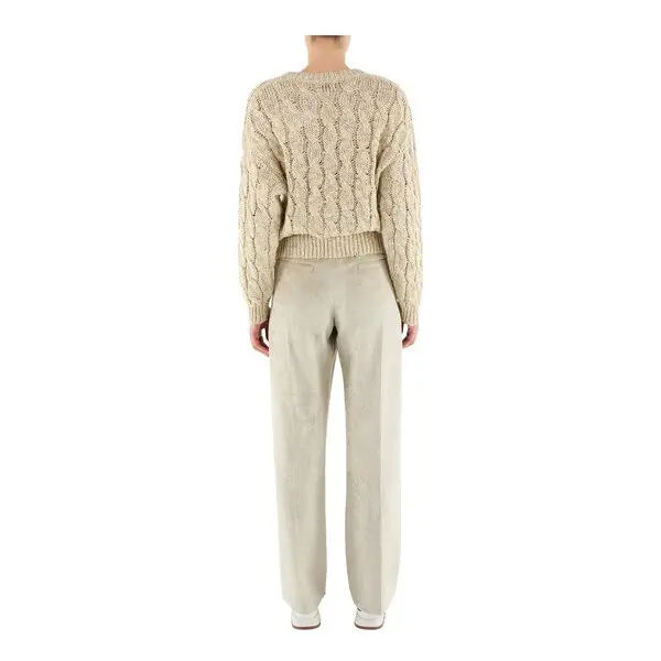 Brunello Cucinelli Corduroy Mid-rise Wide-leg Trousers - Nude