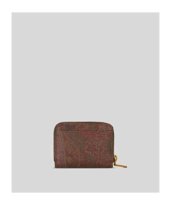 Etro Paisley Print Logo Embroidered Coin Holder