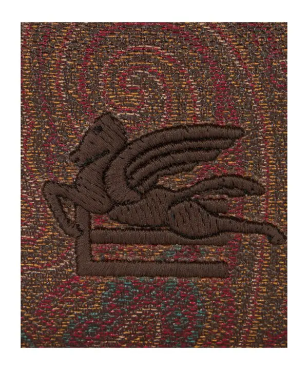Etro Paisley Print Logo Embroidered Coin Holder