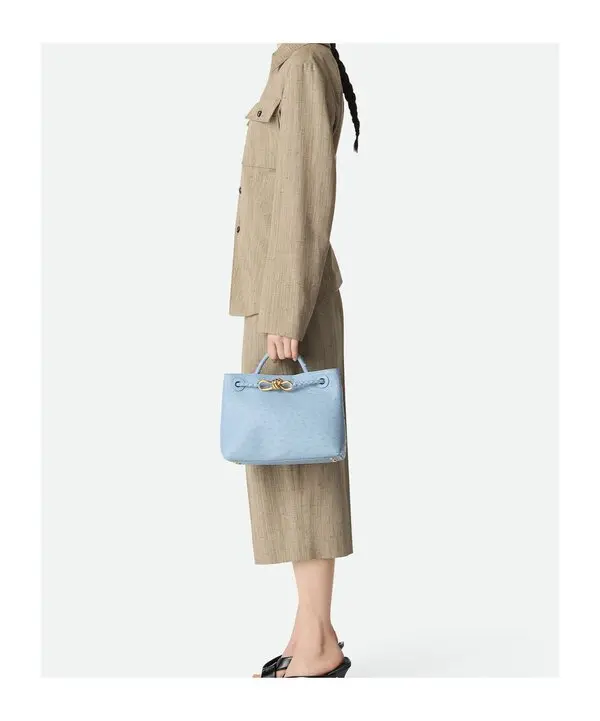 Bottega Veneta Small Andiamo Top Handle Bag In Ostrich Leather