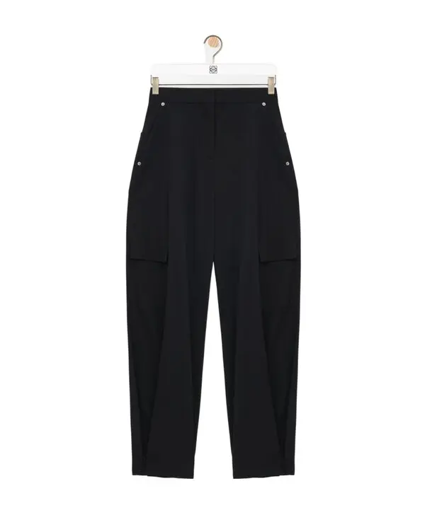 Loewe Relaxed Fit Cargo Trousers - Black