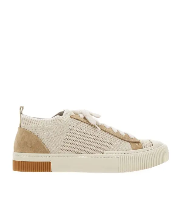 Eleventy Mesh Suede Sneakers