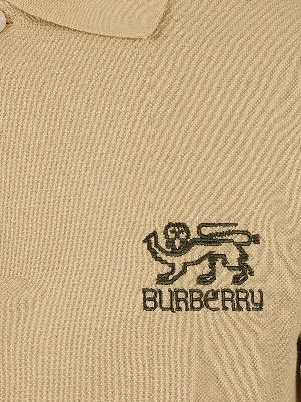 Burberry Logo Embroidered Short Sleeved Polo Shirt
