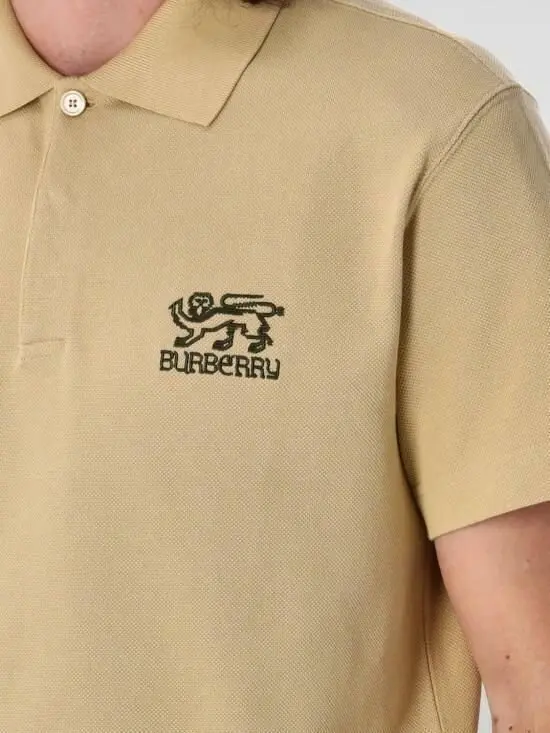 Burberry Logo Embroidered Short Sleeved Polo Shirt
