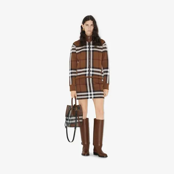 Burberry Check-print Zip-up Jacket