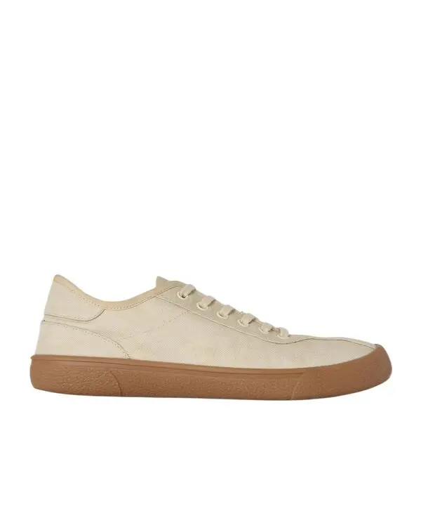 THE ROW Round Toe Lace-up Sneakers - Nude