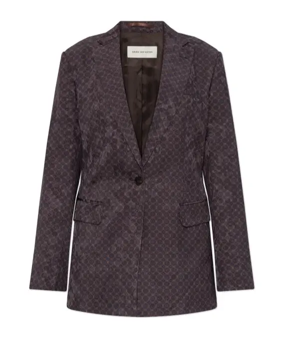 Dries Van Noten Long Sleeve Printed Blazer