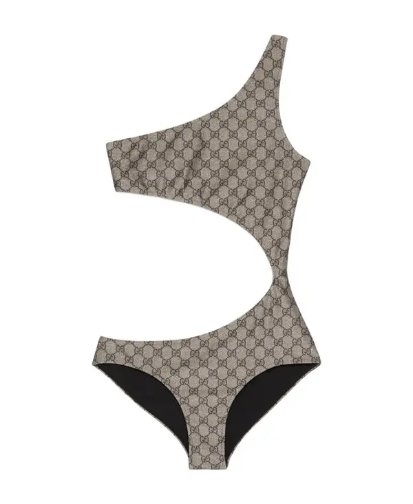 Gucci Gg Stretch Jersey One-piece Swimsuit - Nude