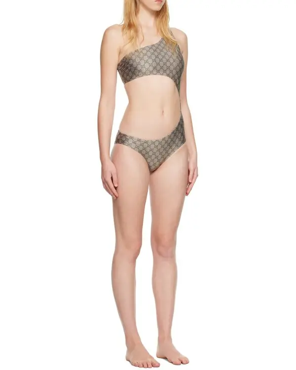 Gucci Gg Stretch Jersey One-piece Swimsuit - Nude