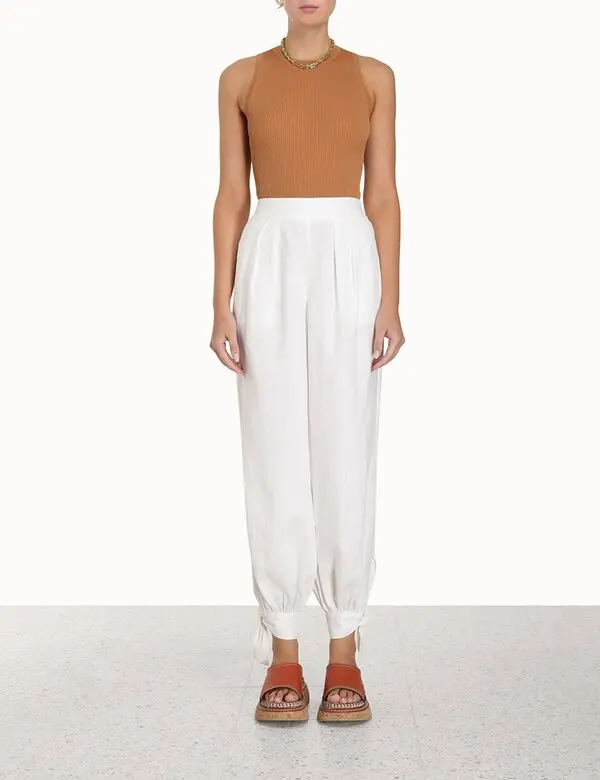 Zimmermann Wide-leg Linen Trousers