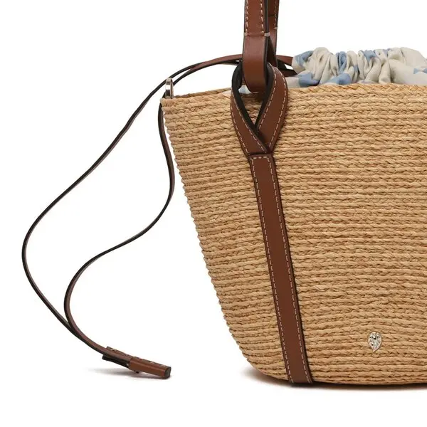 Helen Kaminski Raffia Drawstring Shoulder Bag