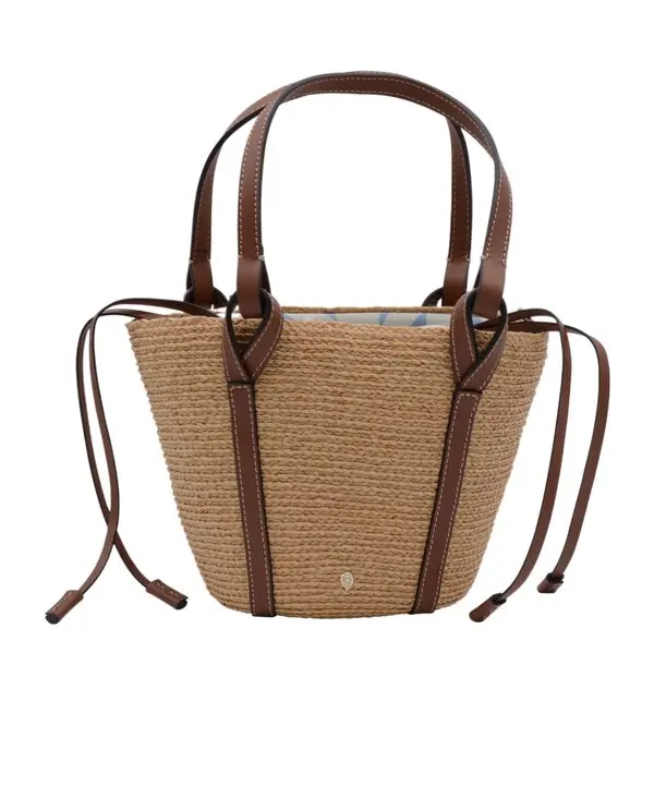 Helen Kaminski Raffia Drawstring Shoulder Bag - No