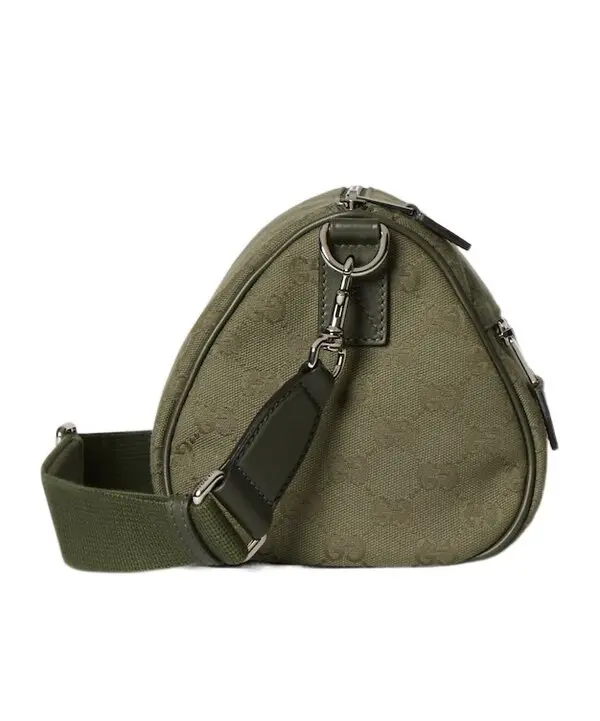 Gucci Gg Monogram Cylinder Duffle Bag - Forest Green