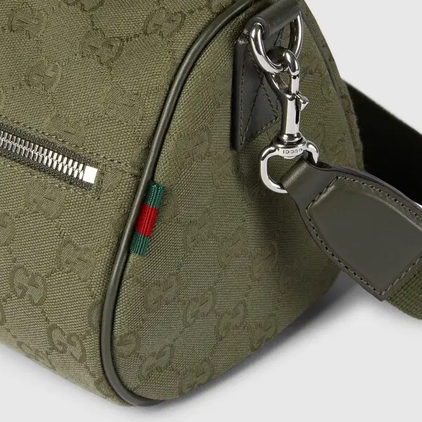 Gucci Gg Monogram Cylinder Duffle Bag - Forest Green