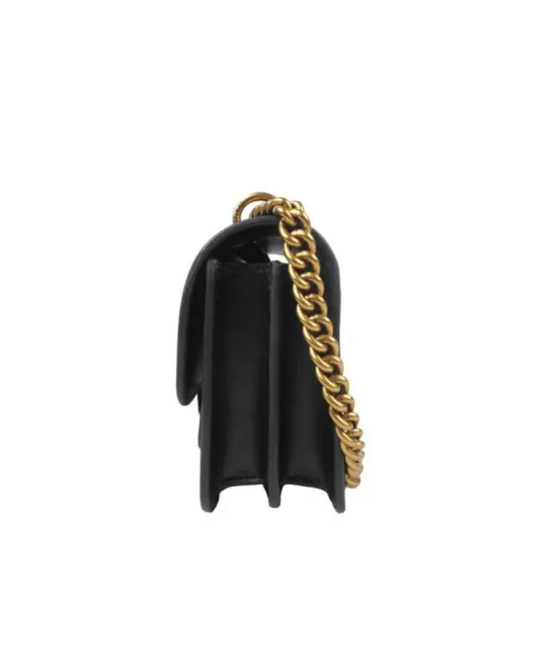 Pinko Love One Chain-linked Mini Shoulder Bag - Black