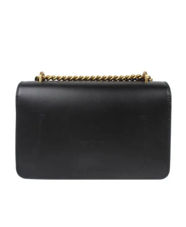 Pinko Love One Chain-linked Mini Shoulder Bag - Black