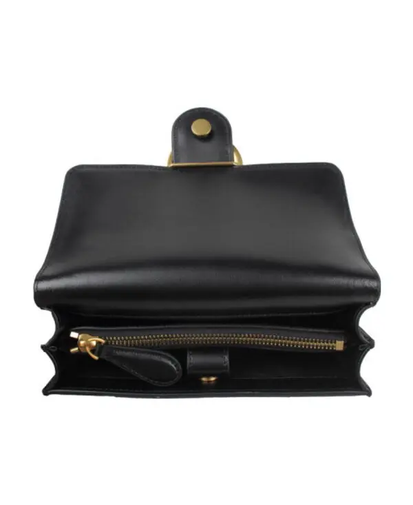 Pinko Love One Chain-linked Mini Shoulder Bag - Black