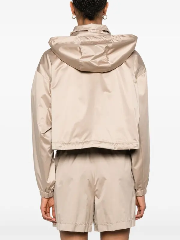 Fendi Cropped Drawstring Hooded Jacket