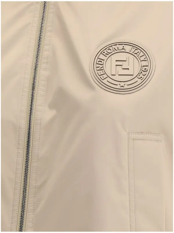 Fendi Cropped Drawstring Hooded Jacket