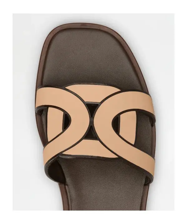 TOD'S Kate Cut-out Suede Sandals - Black