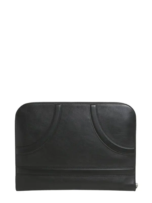 Alexander McQueen Logo-stamp Leather Clutch