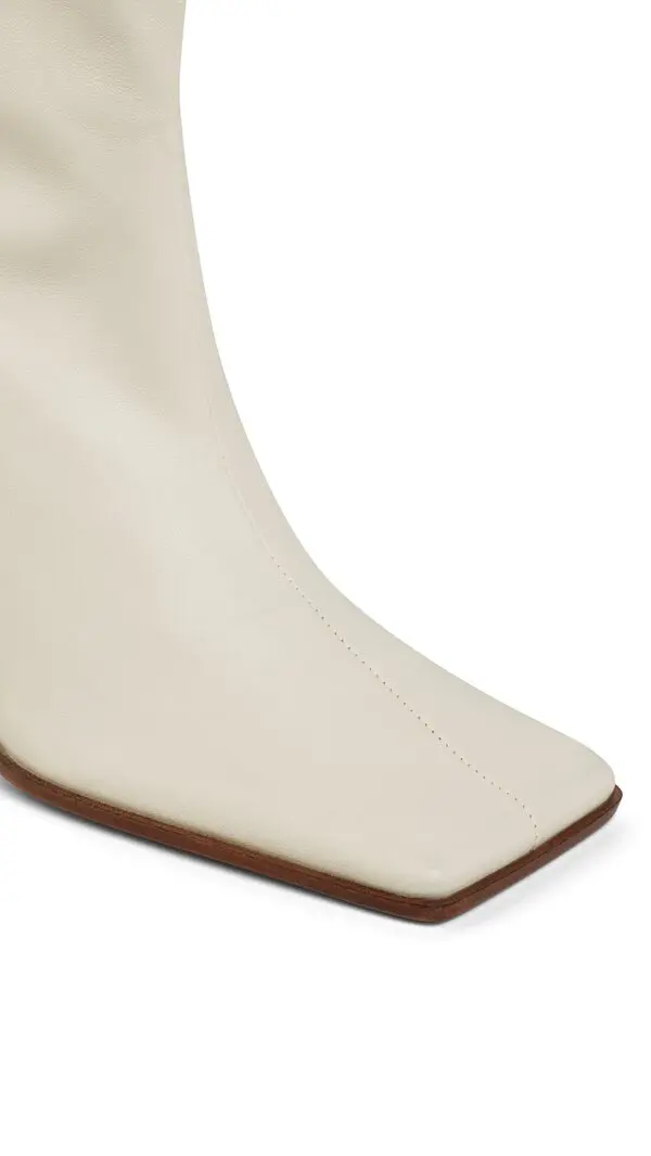 Alaïa Soft Square Ankle Boots - White