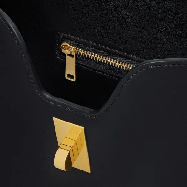 Celine Small Camille 16 Soft Bag In Smooth Calfskin - Black