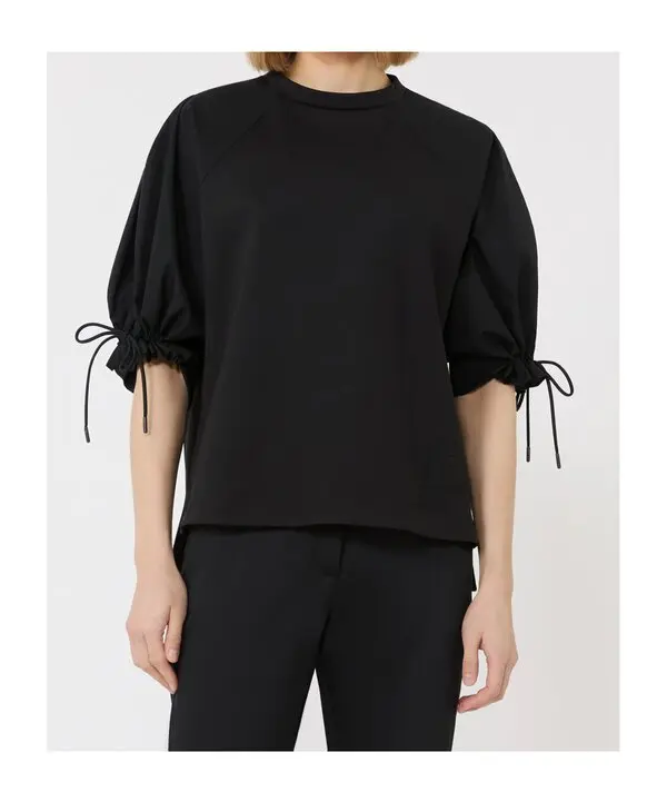 Max Mara Drawstring Sleeve Top - Black