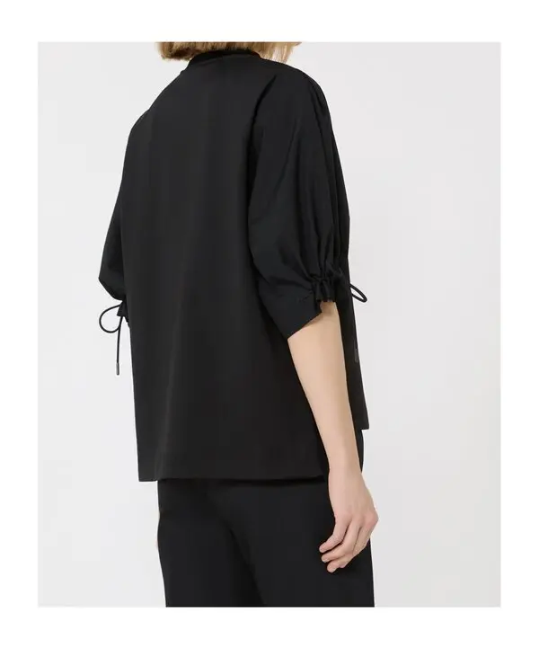 Max Mara Drawstring Sleeve Top - Black