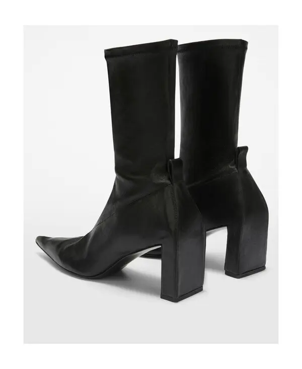JIL SANDER Pointed-toe Block Heel Ankle Boots