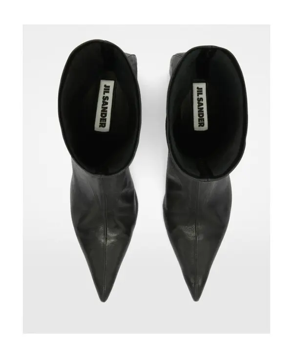 JIL SANDER Pointed-toe Block Heel Ankle Boots