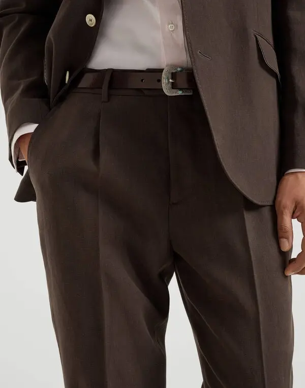 Brunello Cucinelli Pleated Tailored Trousers - Brown