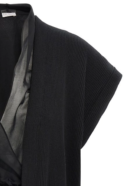 Brunello Cucinelli Layered Tied Waist Cardigan