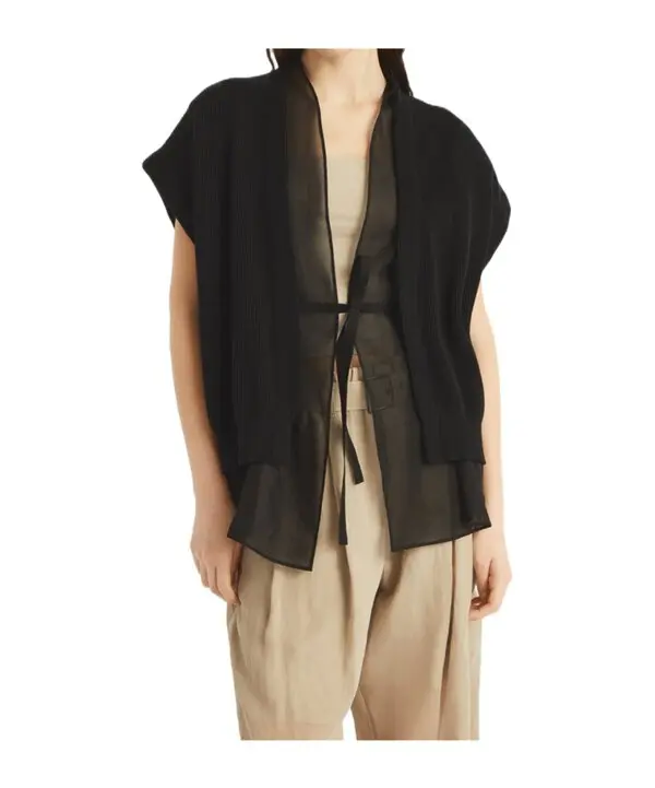 Brunello Cucinelli Layered Tied Waist Cardigan