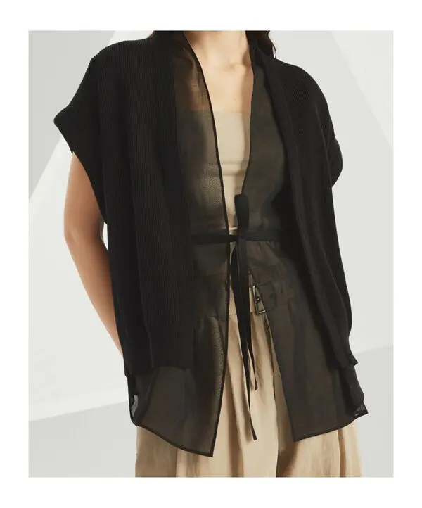 Brunello Cucinelli Layered Tied Waist Cardigan