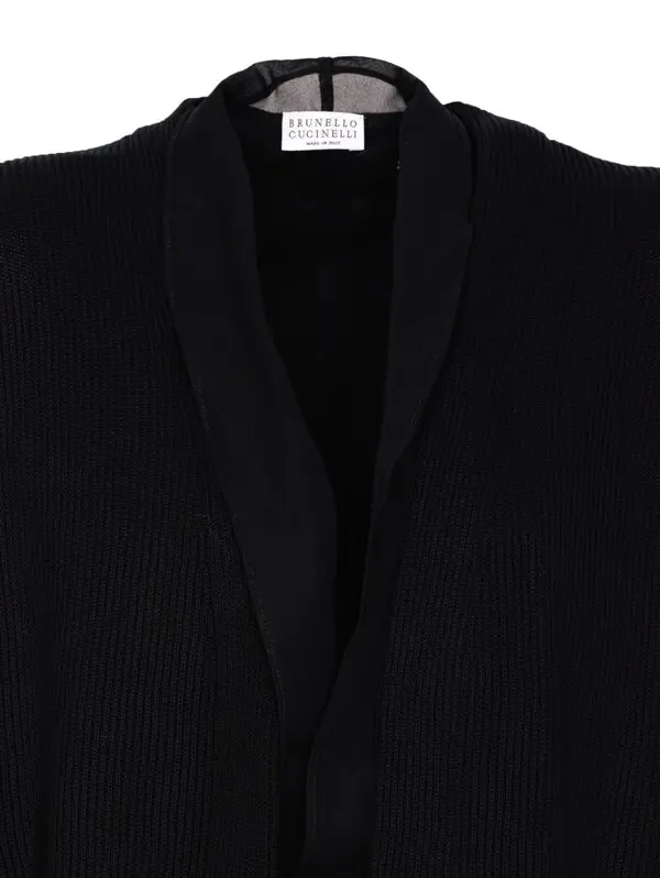 Brunello Cucinelli Layered Tied Waist Cardigan